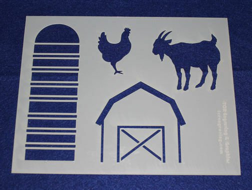 2 -Mylar 14 Mil Farming Stencils Painting/Crafts/Stencil/Template