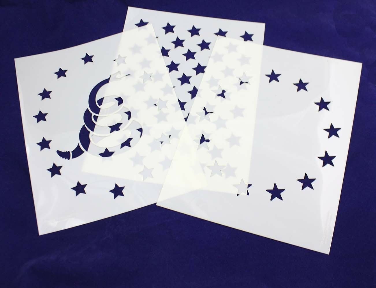 3 pc Set StarField Stencils - Painting /Crafts/ Templates