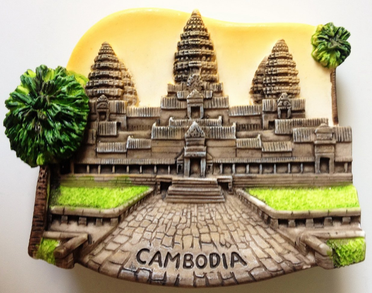 Angkor Wat CAMBODIA Khmer High Quality Resin 3D fridge magnet