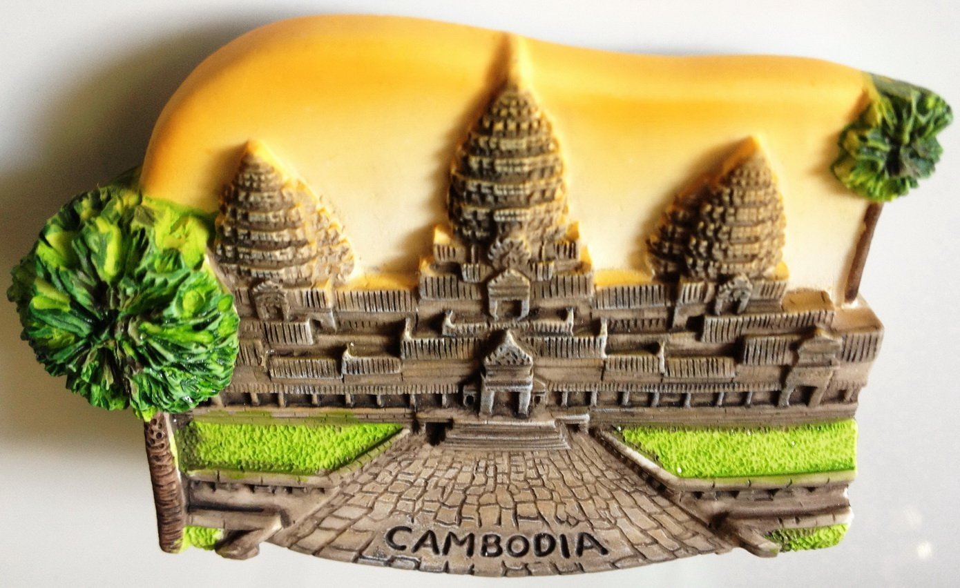 Angkor Wat CAMBODIA Khmer High Quality Resin 3D fridge magnet