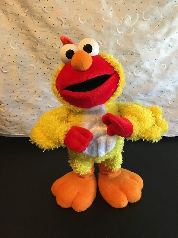 VINTAGE CHICKEN DANCE ELMO PLUSH FISHER PRICE SESAME STREET TOY 14" SINGING