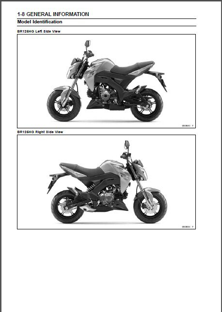 2016-2017 Kawasaki Z125 / Z 125 Pro Service Manual on a CD