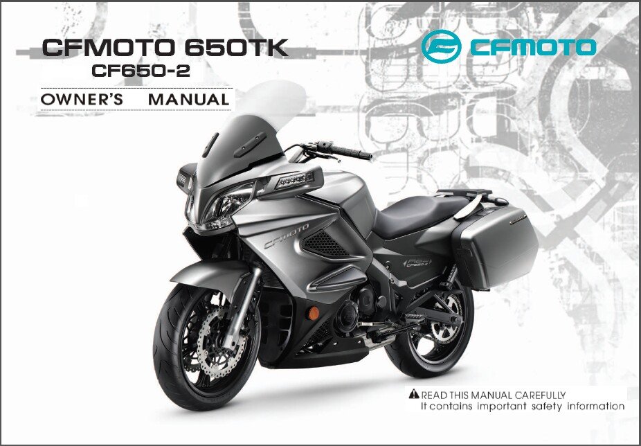 CFMoto 650TK ( CF650-2 / CF650J ) Service & Owner's Manual CD - CF Moto ...