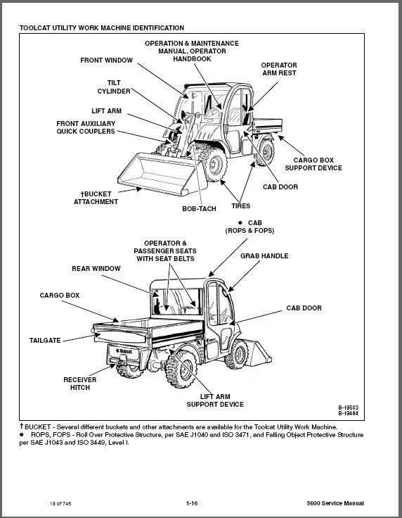 Bobcat Toolcat 5600 Utility Work Machine Service Manual on a CD