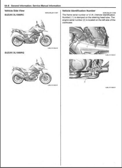 2020–2021 Suzuki V-Strom 1050 / DL1050 Service Repair Manual on a CD