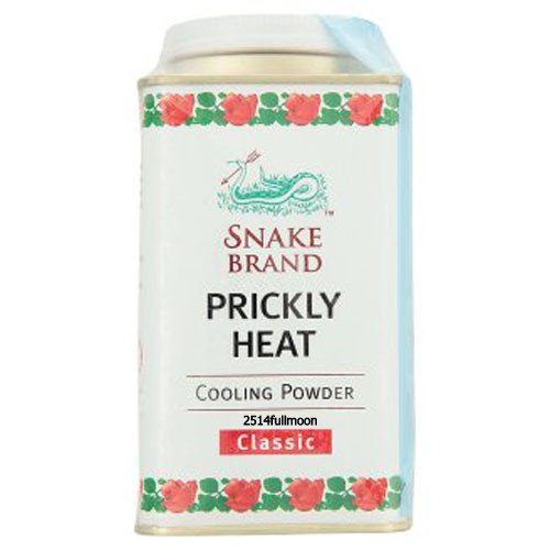 2x 140g. SNAKE Brand Prickly Heat Cooling Body Powder Scent CLASSIC