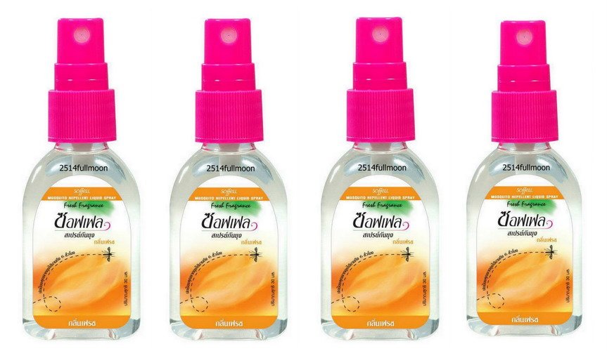 4x 30 ml. Soffell FRESH Anti Mosquito Insect Repellent Liquid Spray Protect