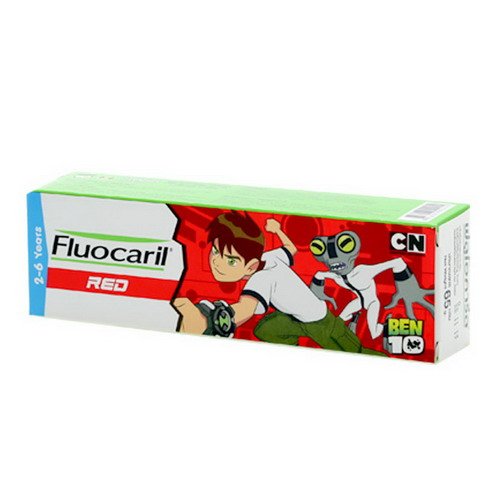 3x 65 g.FLUOCARIL Ben10 Kids Toothpaste Age 2-6 Years Old RED BEN 10