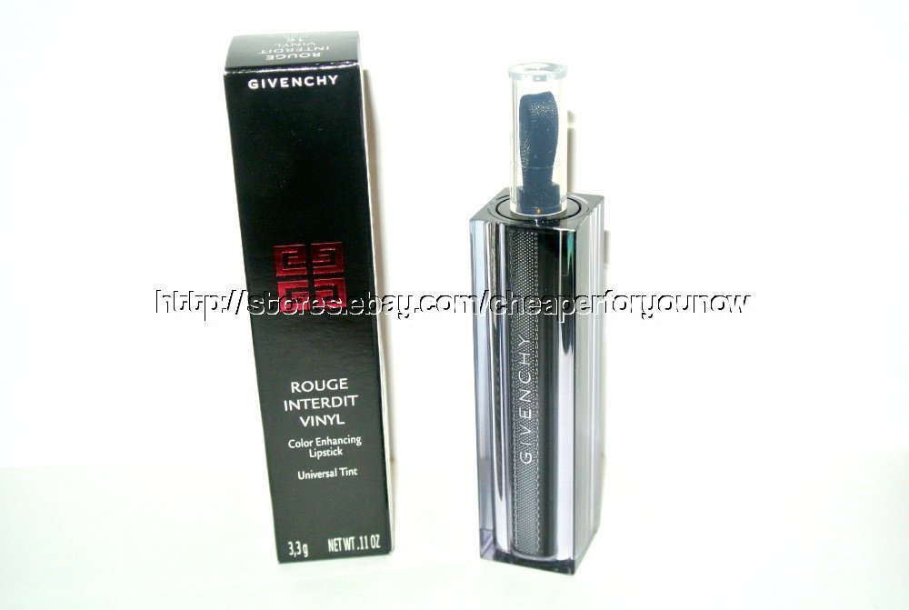 Givenchy Rouge Interdit Vinyl Color Enhancing lipstick #16 Noir ...