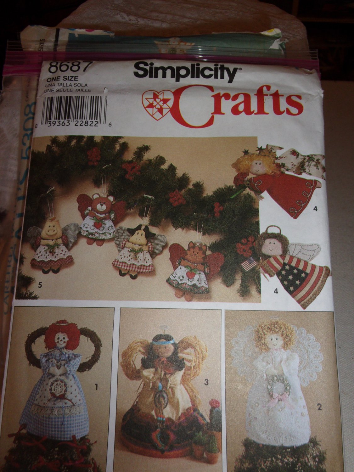 Simplicity 8687 Angels Decorations in 2 sizes Craft Sewing Pattern Tree ...