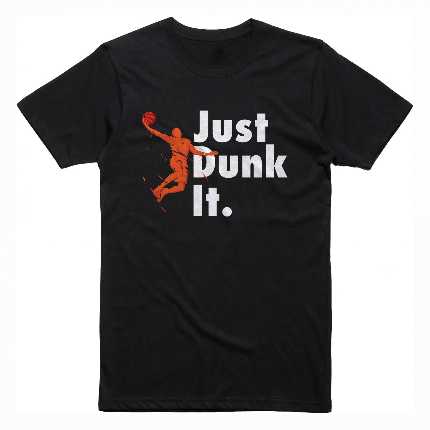 Just Dunk It Basketball Black T-Shirt, T-Shirts for Men
