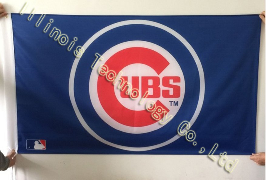 MLB 3'x5' Chicago Cubs flag, 90x150cm Chicago Cubs Baseball flag banners