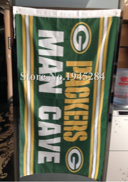 Green Bay Packers Man Cave flag 3ftx5ft Banner 100D Polyester Flag