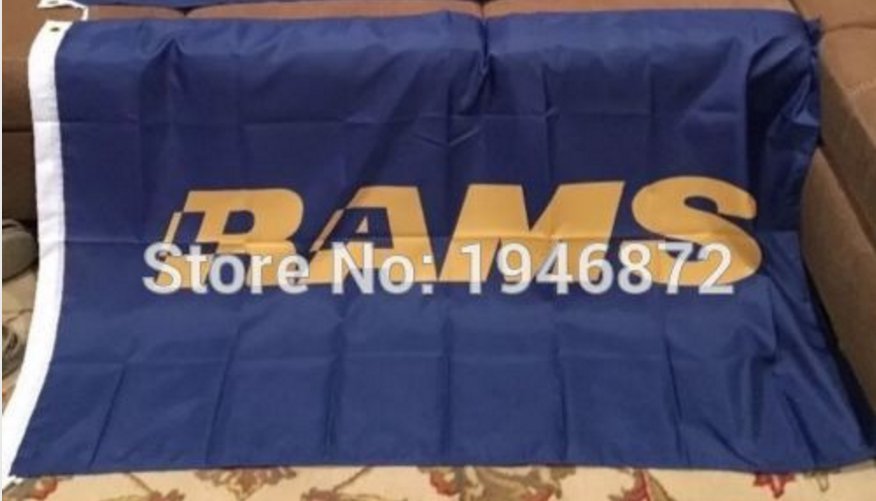 Los Angeles Rams logo car flag 12x18inches double sided 100D Polyester NFL