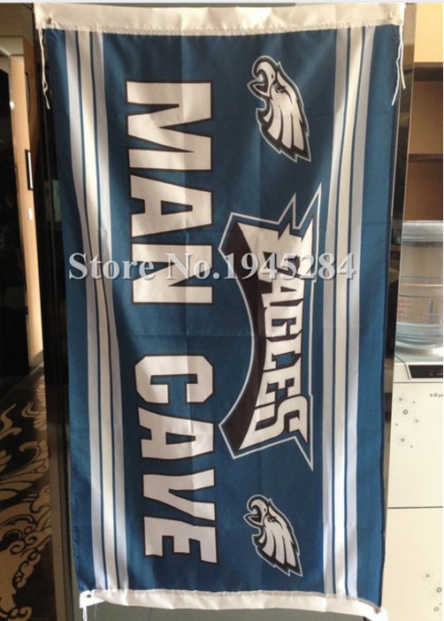 Philadelphia Eagles man cave flag 3ftx5ft Banner 100D Polyester Flag ...