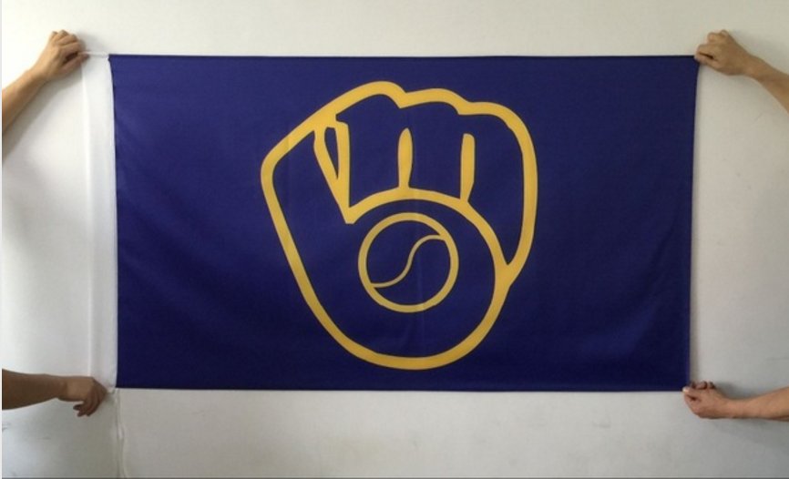 Milwaukee Brewers Flag 3x5 FT 150X90CM Banner 100D Polyester flag