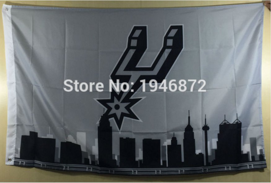 SAN Antonio spurs skyline flag 3FTx5FT 150X90CM Banner 100D Polyester flag