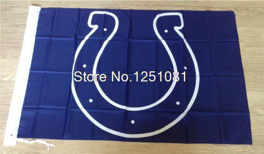 Indianapolis Colts logo Flag 3ft x 5ft 100D Polyester Banner flag 90x150cm