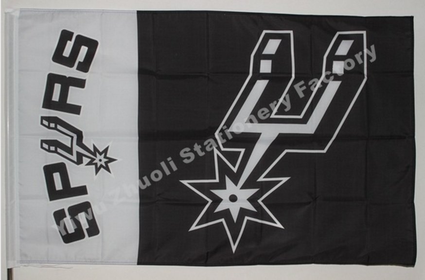 SAN Antonio spurs logo flag 3FTx5FT 150X90CM Banner 100D Polyester flag ...