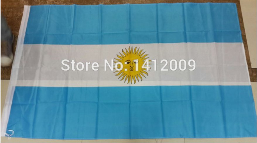 Argentina National Flag 3x5ft 150x90cm 100D Polyester