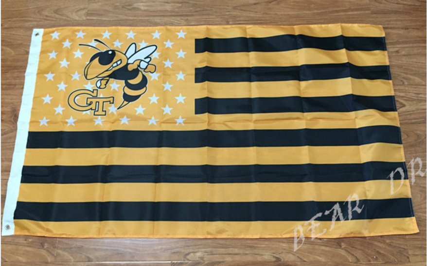 Georgia Tech Yellow Jackets Nation Flag 3ft x 5ft Polyester NCAA banner