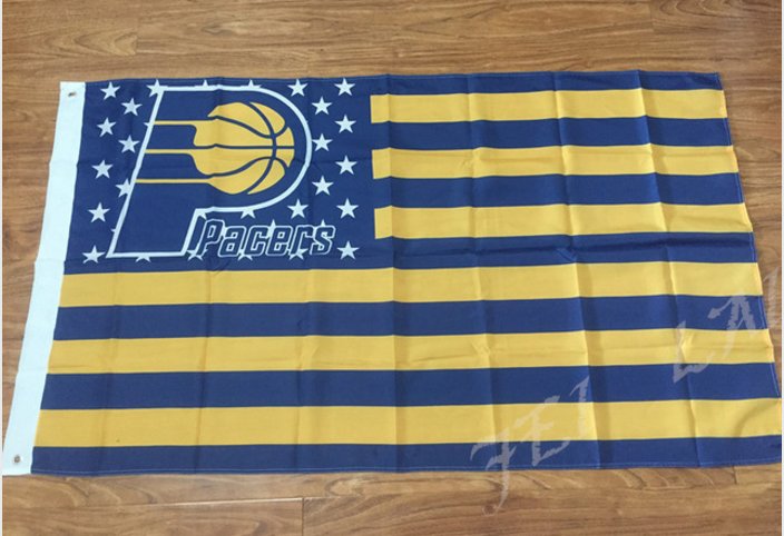 Indiana Pacers starts and stripes Flag 3ft x 5ft Polyester 90x150cm ...