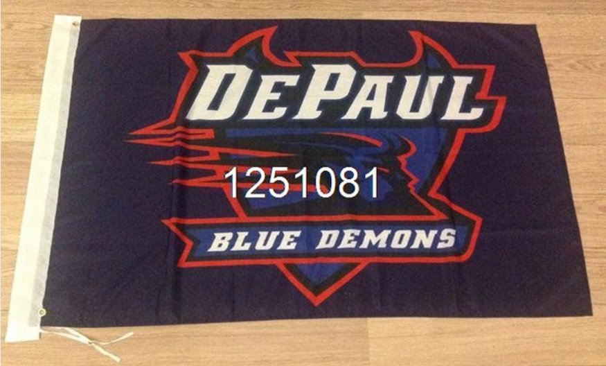 DePaul Blue Demons Flag 3ftx5ft Banner 100D Polyester NCAA Flag style 1