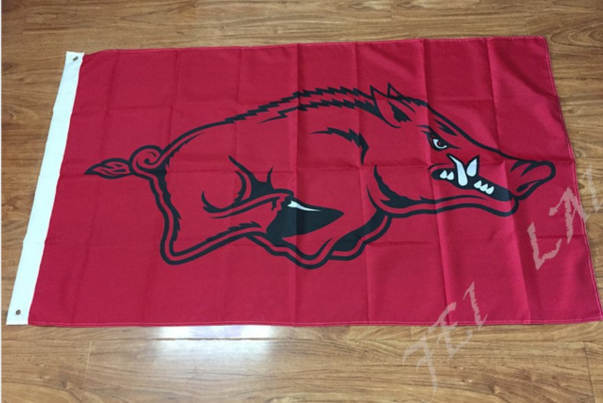 Arkansas Razorbacks flag 3ftx5ft Banner 100D Polyester NCAA Flag style 1