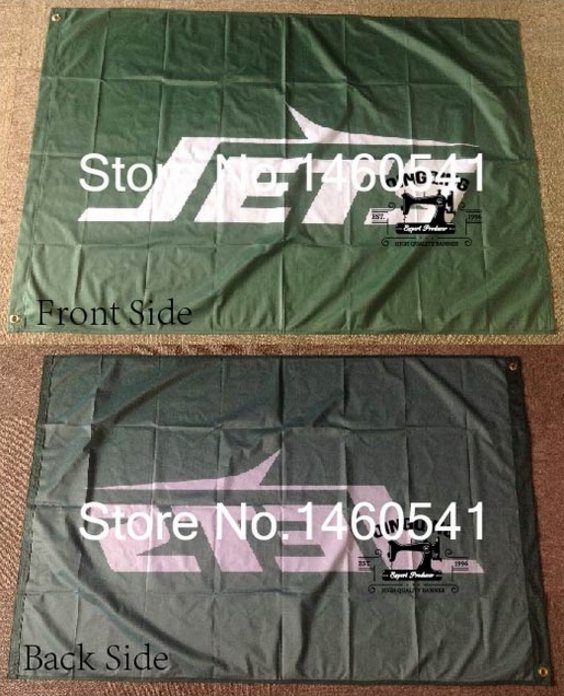 New York Jets logo car flag 12x18inches 30x45cm double sided 100D Polyester