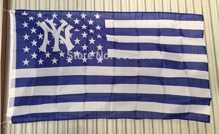 New York Yankees logo with stars and stripes Flag 3FTx5FT Banner 100D ...