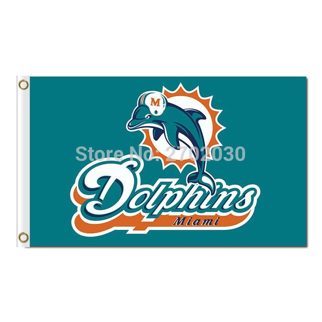 Dolphins Design Blue Miami Dolphins Flag Team Super Flag 3X5FT banner