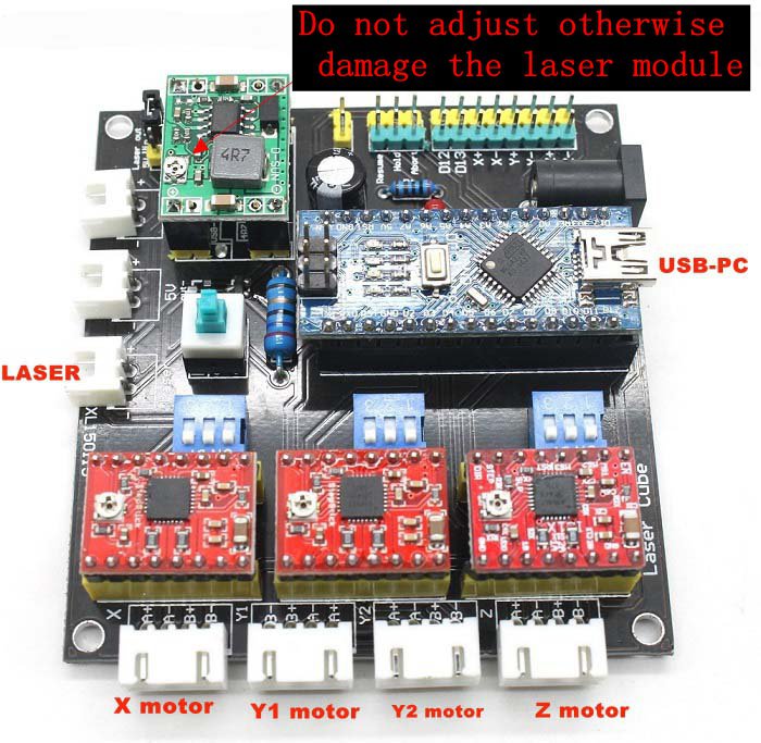Laser Cube Control Board DCCDuino Nano Arduino Compatible CNC Dashboard 3 Axis
