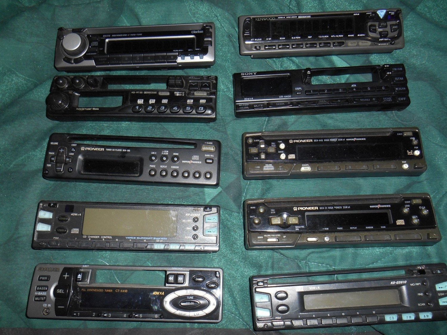 VTG LOT10 DETACHABLE FRONT FACE CAR RADIO CASSETTE CD DISK PANEL PLATE ...