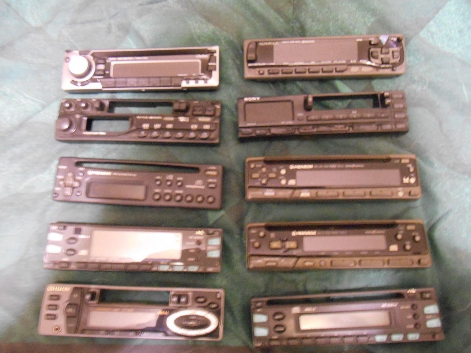 VTG LOT10 DETACHABLE FRONT FACE CAR RADIO CASSETTE CD DISK PANEL PLATE ...