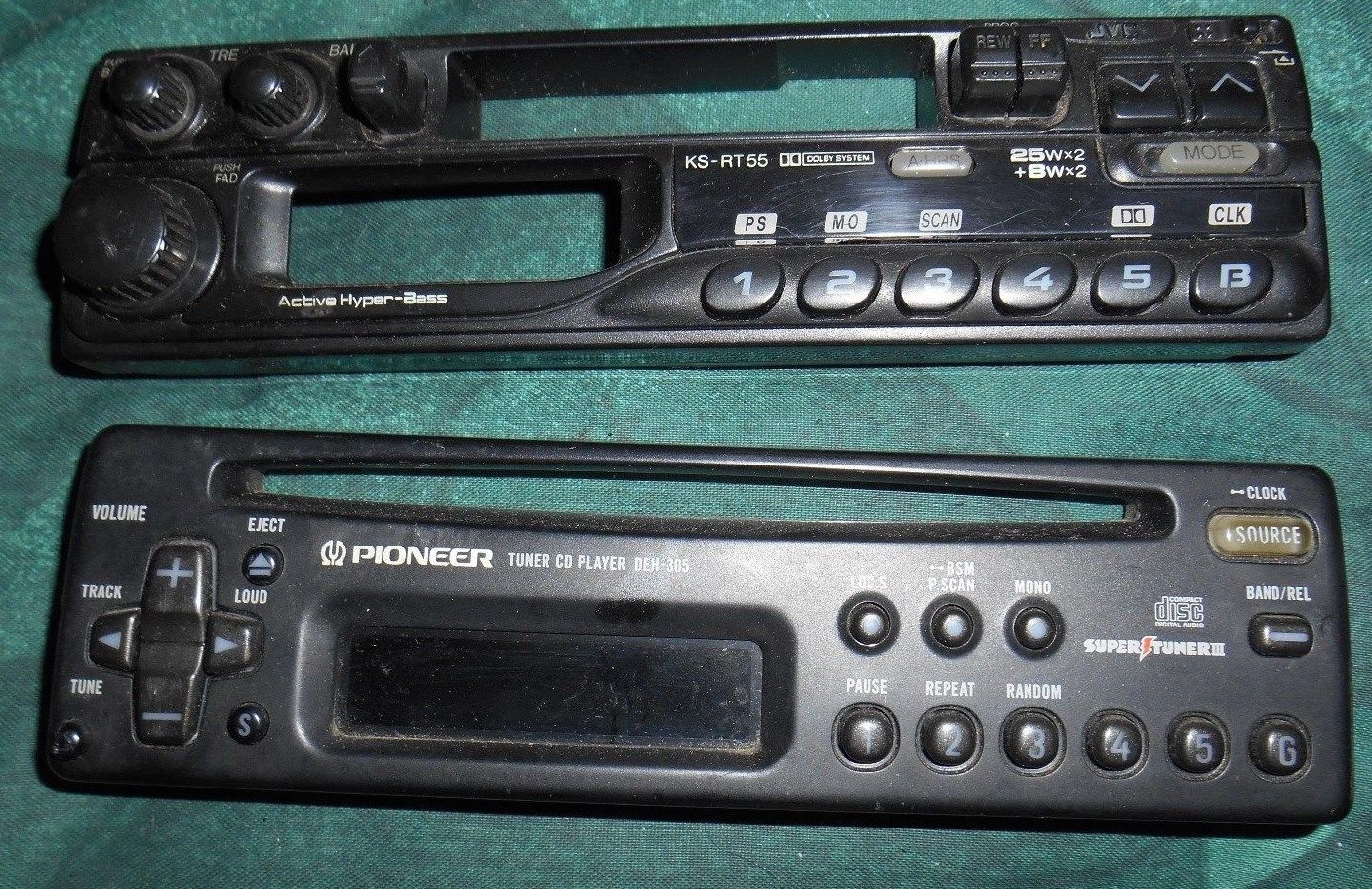 VTG LOT10 DETACHABLE FRONT FACE CAR RADIO CASSETTE CD DISK PANEL PLATE ...