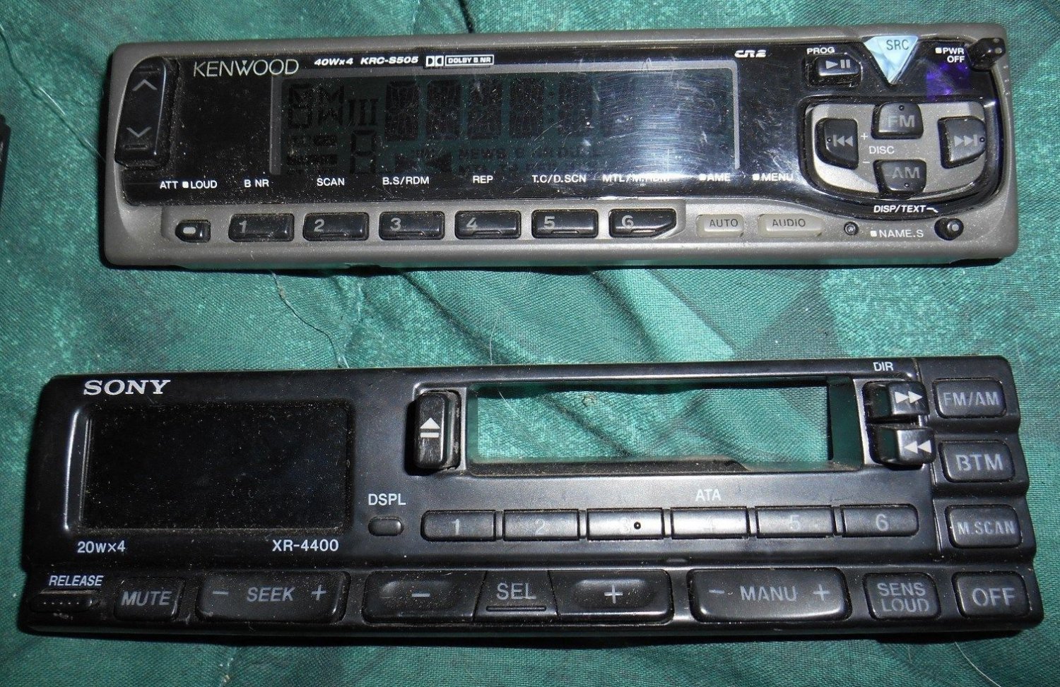 VTG LOT10 DETACHABLE FRONT FACE CAR RADIO CASSETTE CD DISK PANEL PLATE ...