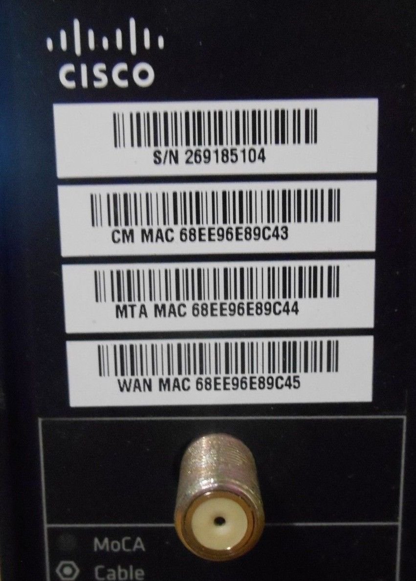 Comcast Cisco Cable Modem Wifi Router Model DPC3939B DOCSIS 3.0 Device ...