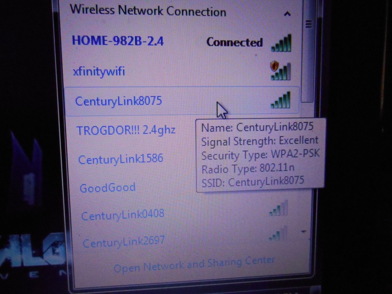 CenturyLink ZyXEL C1100Z Wireless Modem Router.