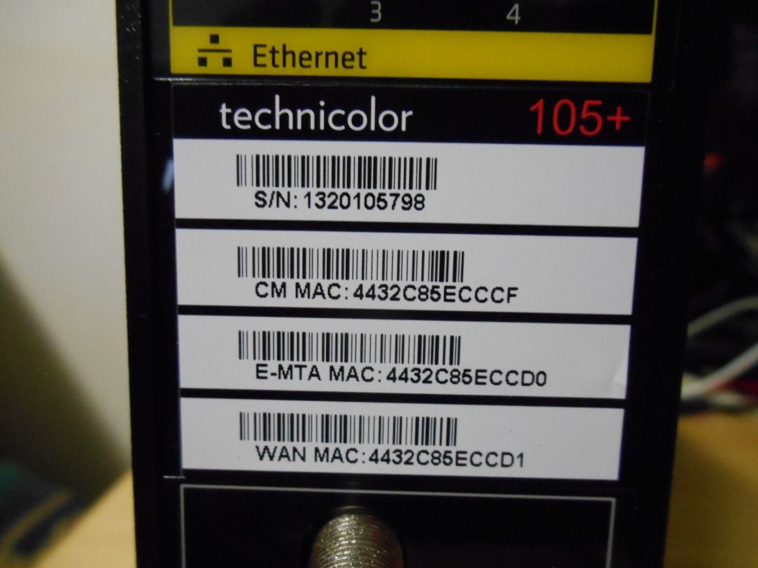 Comcast Xfinity Techniclor TC8305C Wireless Modem Gateway 802.11b/g/n ...