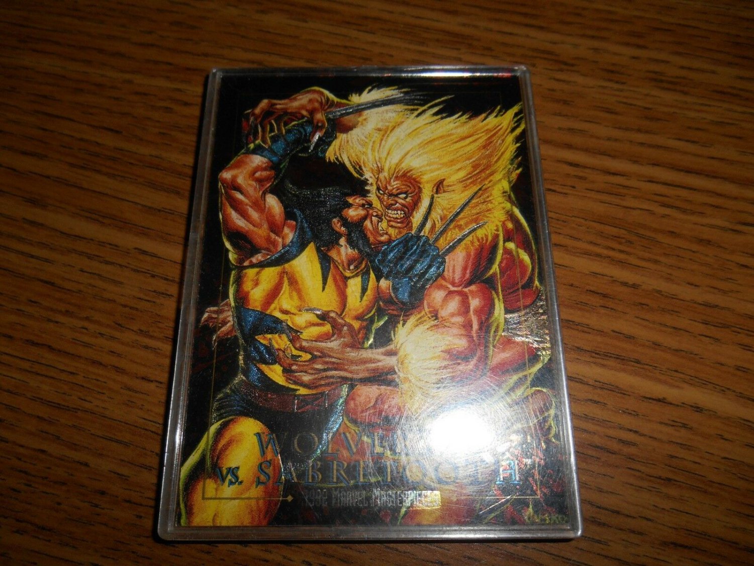 Wolverine vs Sabretooth Battle 3-D 1992 Marvel Masterpieces SkyBox ...