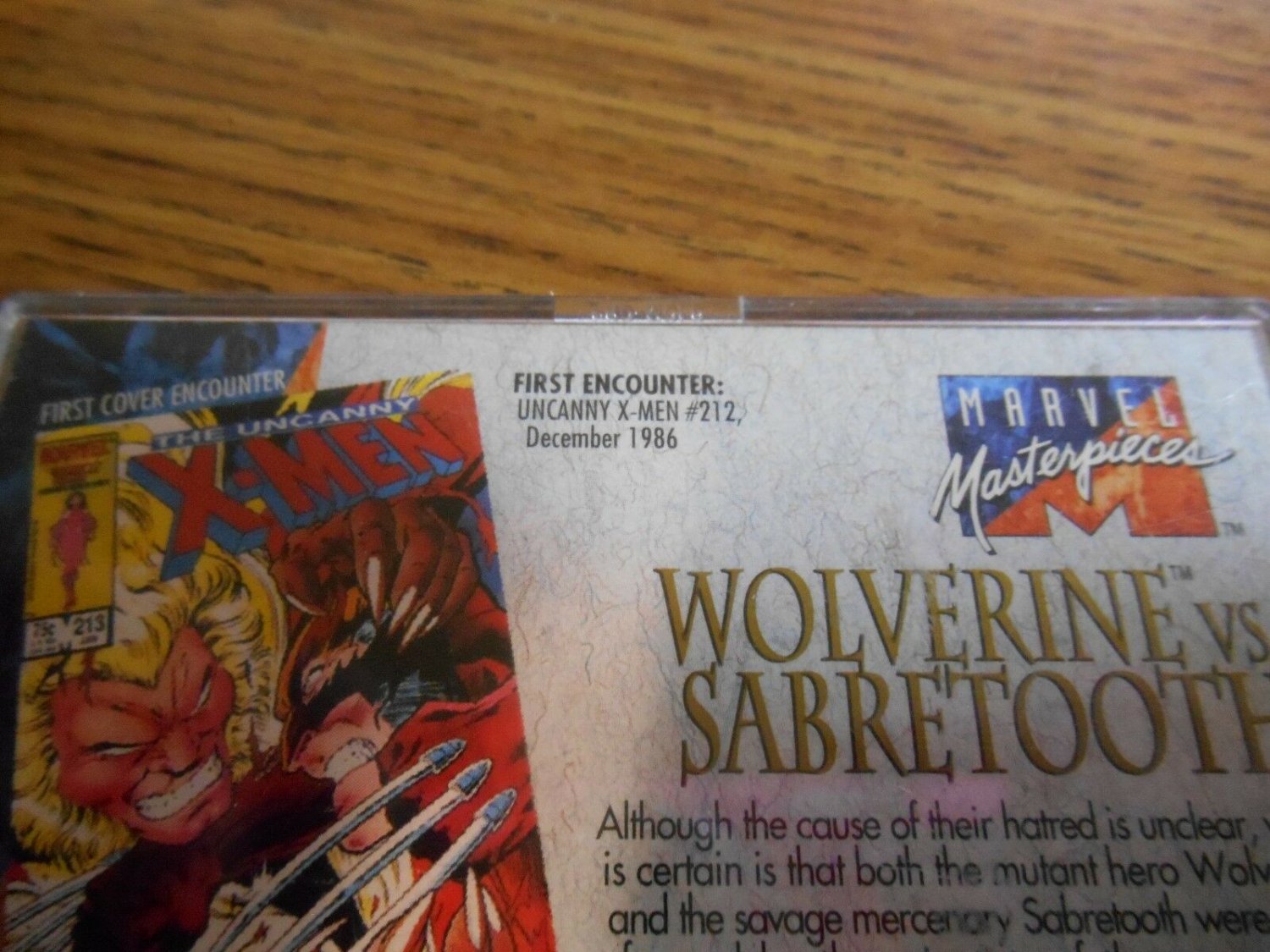 Wolverine vs Sabretooth Battle 3-D 1992 Marvel Masterpieces SkyBox ...
