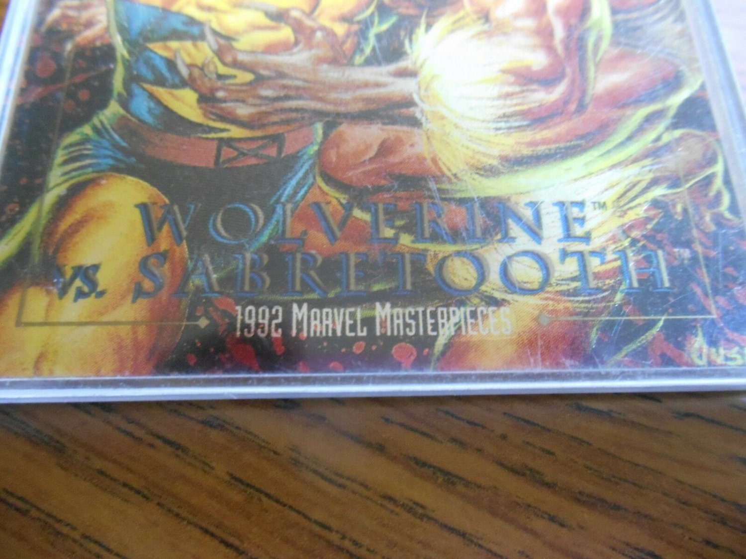 Wolverine vs Sabretooth Battle 3-D 1992 Marvel Masterpieces SkyBox ...