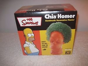 The Simpsons Homer Simpson Chia Homer Chia Pet Plant Planter Sealed