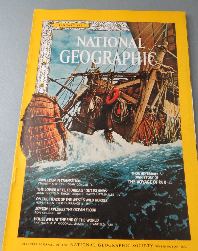 National Geographic Magazine January 1971 Java / Deepstar / Florida Keys