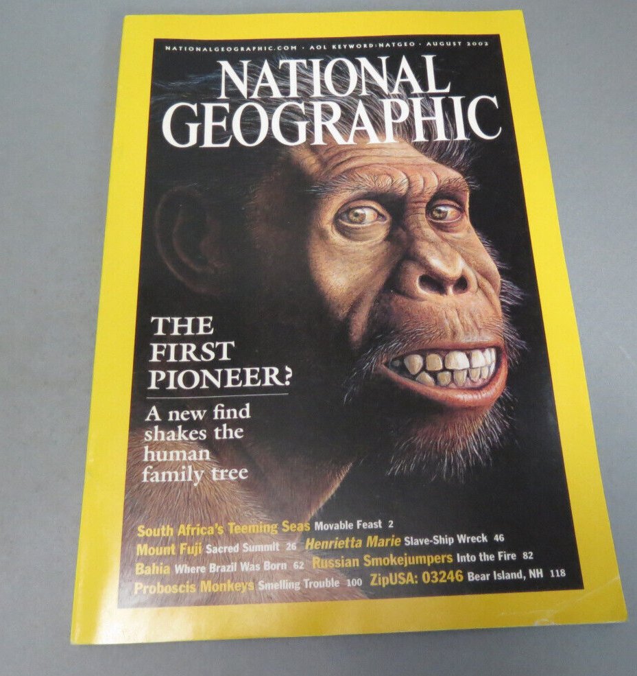 National Geographic Magazine August 2002 New Human Family Tree Discovery