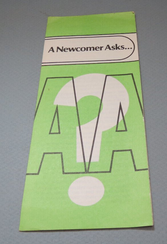Vintage A.A. Pamphlet A Newcome Asks..1981 Brochure Style Lime Green ...