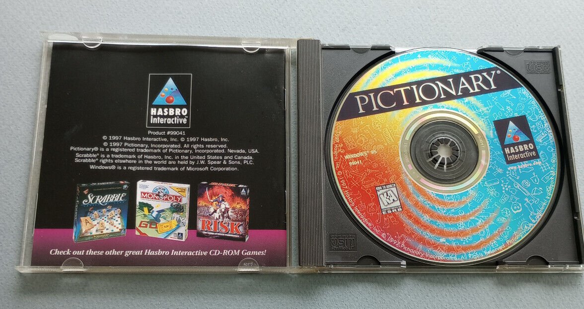 Pictionary PC (CD Rom, 1997, Hasbro Interactive) Win 95 ESRB K-A Game