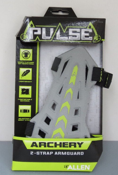 Pulse Artery by Allen 2-Strap Bow Archery Armguard Adjustable Gray