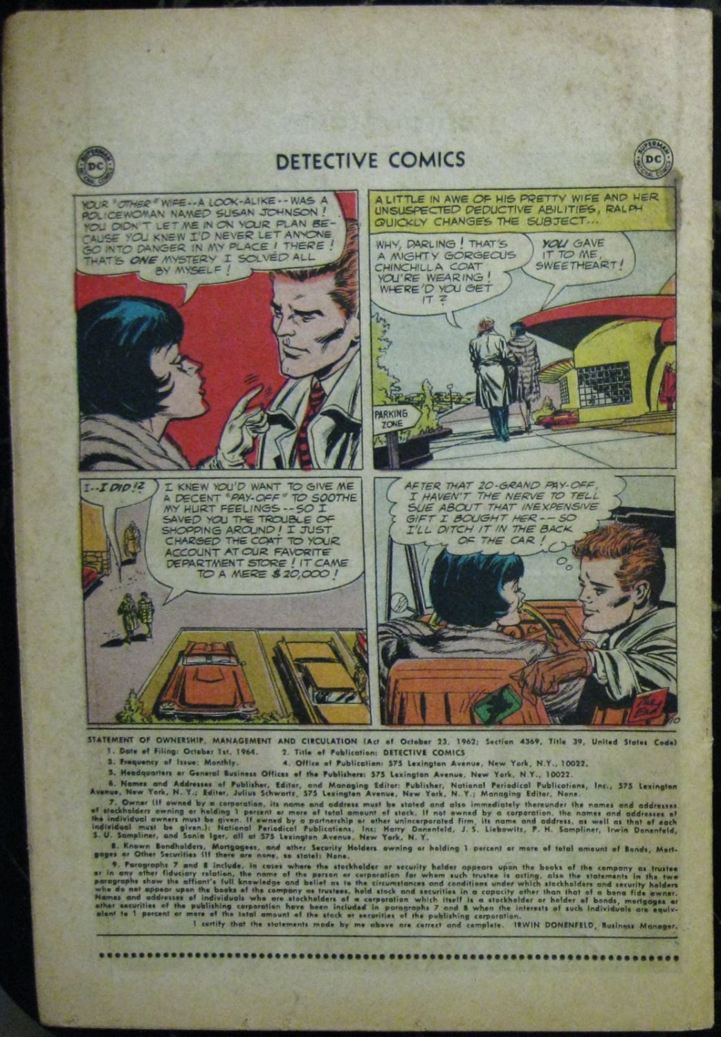 DETECTIVE COMICS# 337 Mar 1965 Elongated Man Infantino Art COVERLESS ...