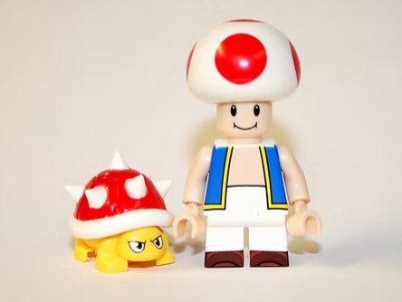 Toad Kinopio with Turtle The Super Mario Bros. Movie Minifigure Custom